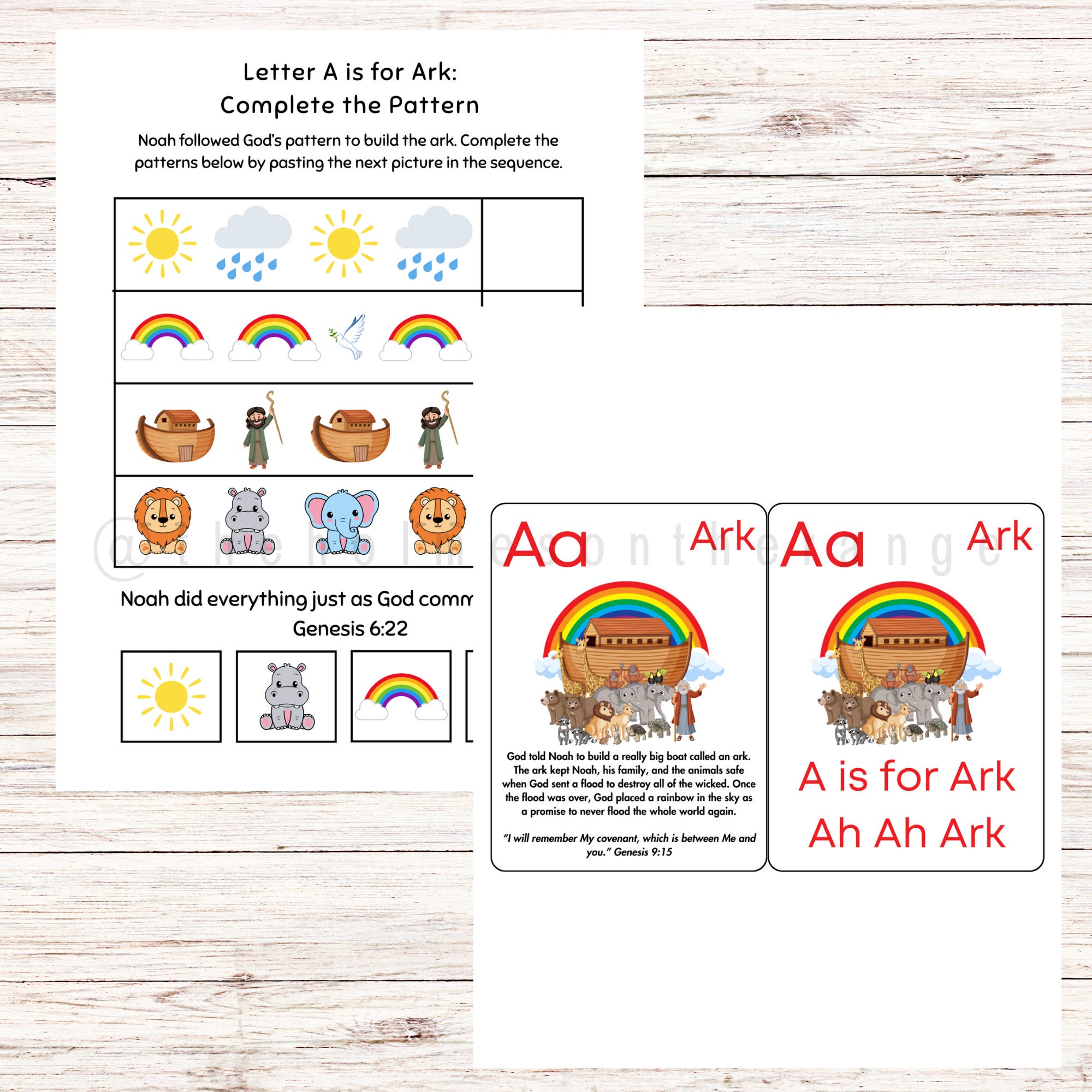 Noah's Ark Bible Study Craft for Kids Letter A Ark Bible Crafts and ...