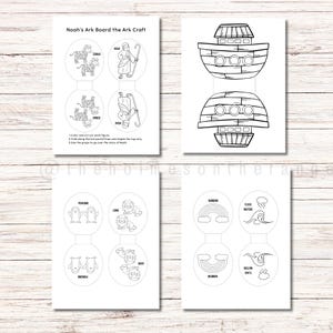 Noah's Ark Bible Study Craft for Kids | Letter A Ark Bible Crafts and ...