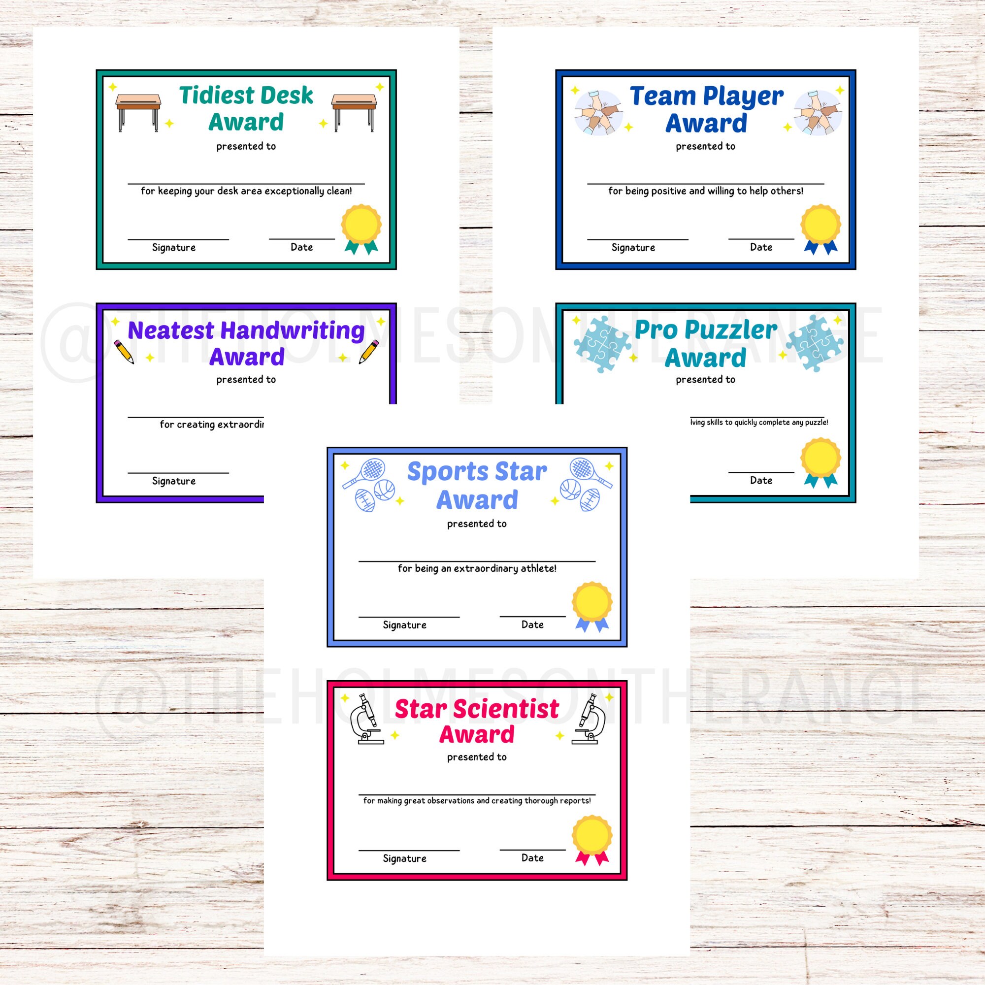 End of the Year Student Award Certificates Printable Classroom Awards ...