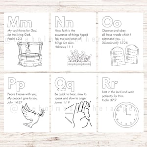Alphabet Bible Verse Cards | ABC Scripture Cards for Kids | ABC Memory ...