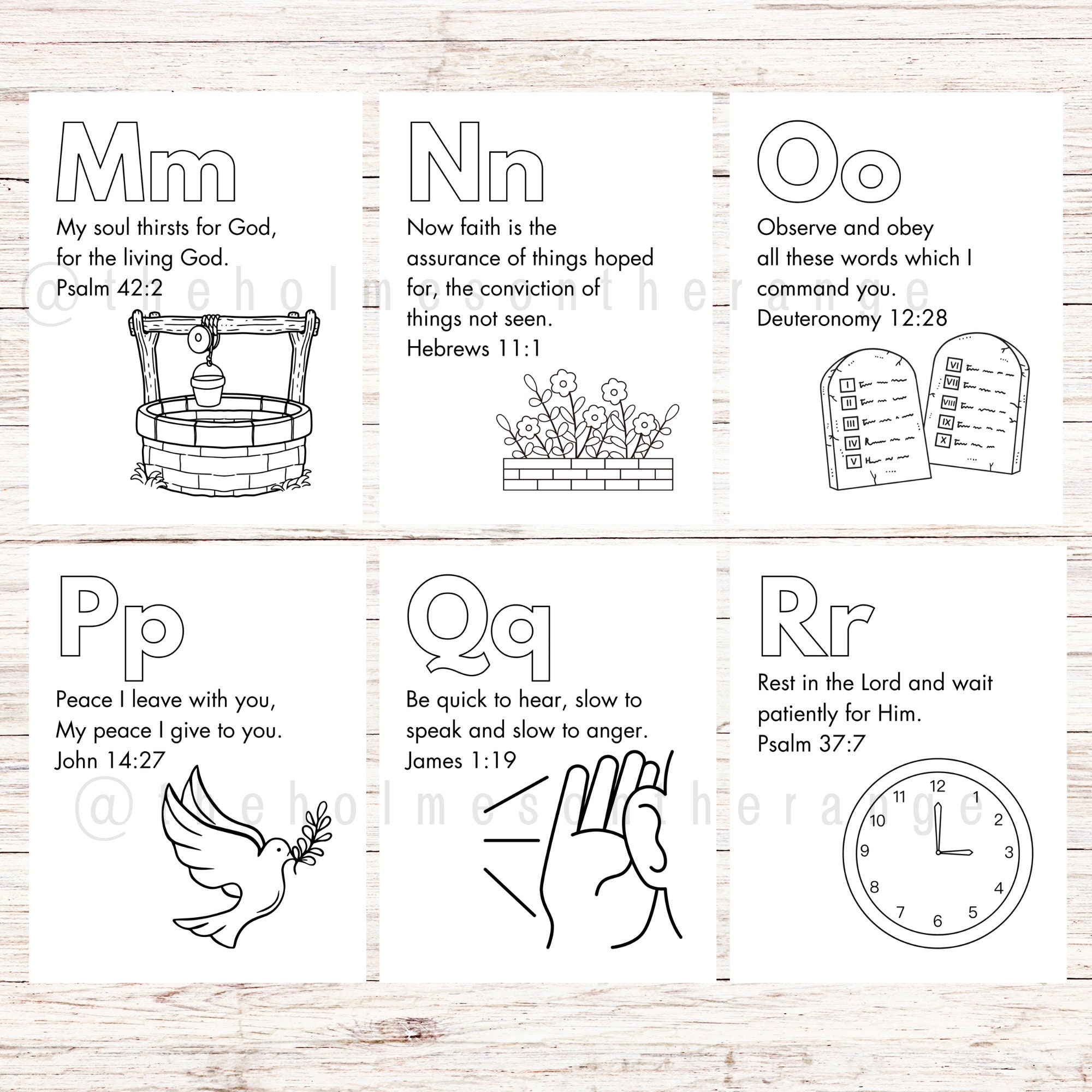 Alphabet Bible Verse Cards ABC Scripture Cards for Kids ABC Memory ...