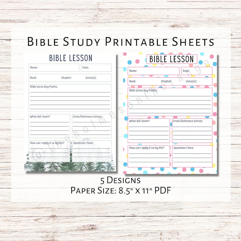 Bible Study Printable Sheets for Kids | Bible Lesson Journal Page ...