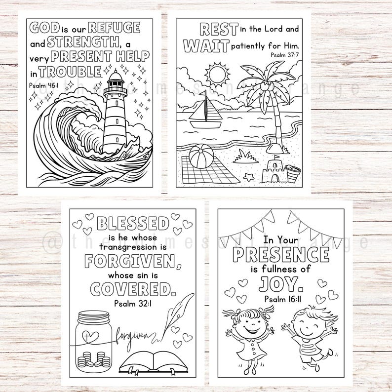 Bible Verse Coloring Pages for Kids | Memory Verse Coloring Pages ...
