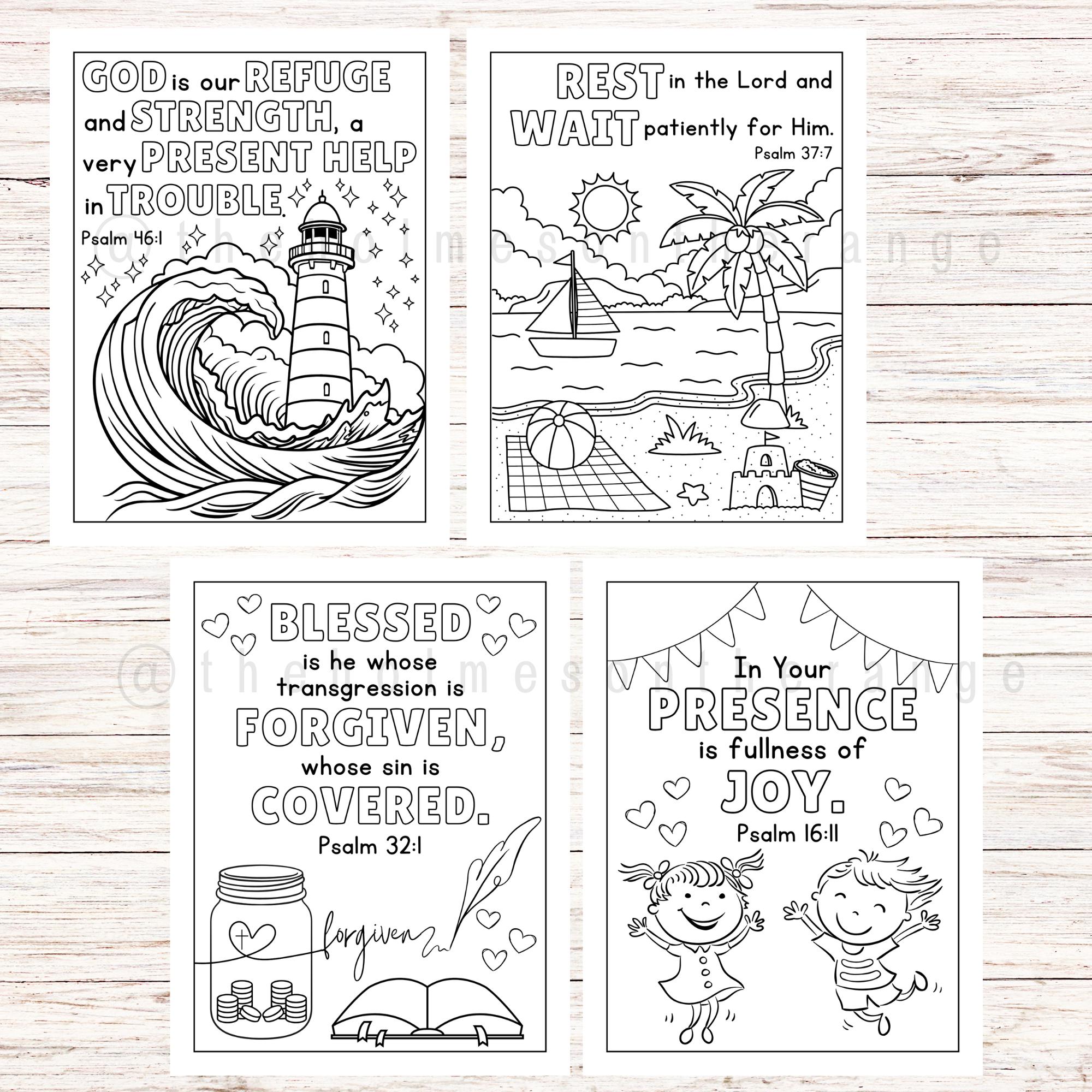 Bible Verse Coloring Pages for Kids | Memory Verse Coloring Pages ...