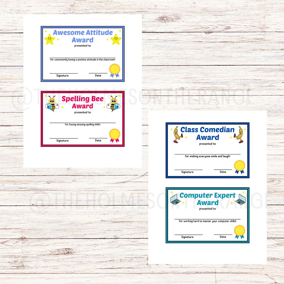 End of the Year Student Award Certificates Printable Classroom Awards ...