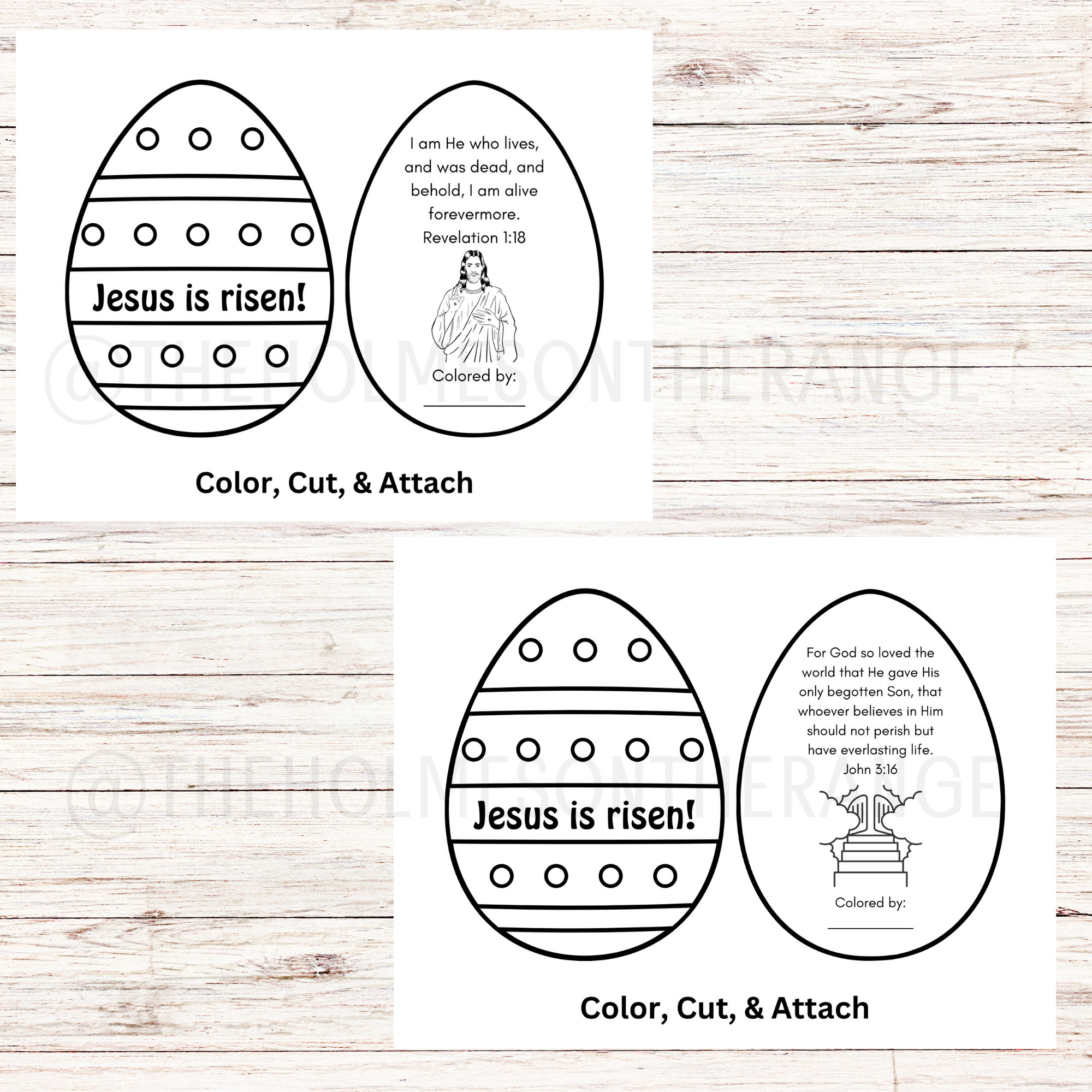 Easter Egg Bible Verse Coloring Bundle Kids Easter Printable Crafts and ...