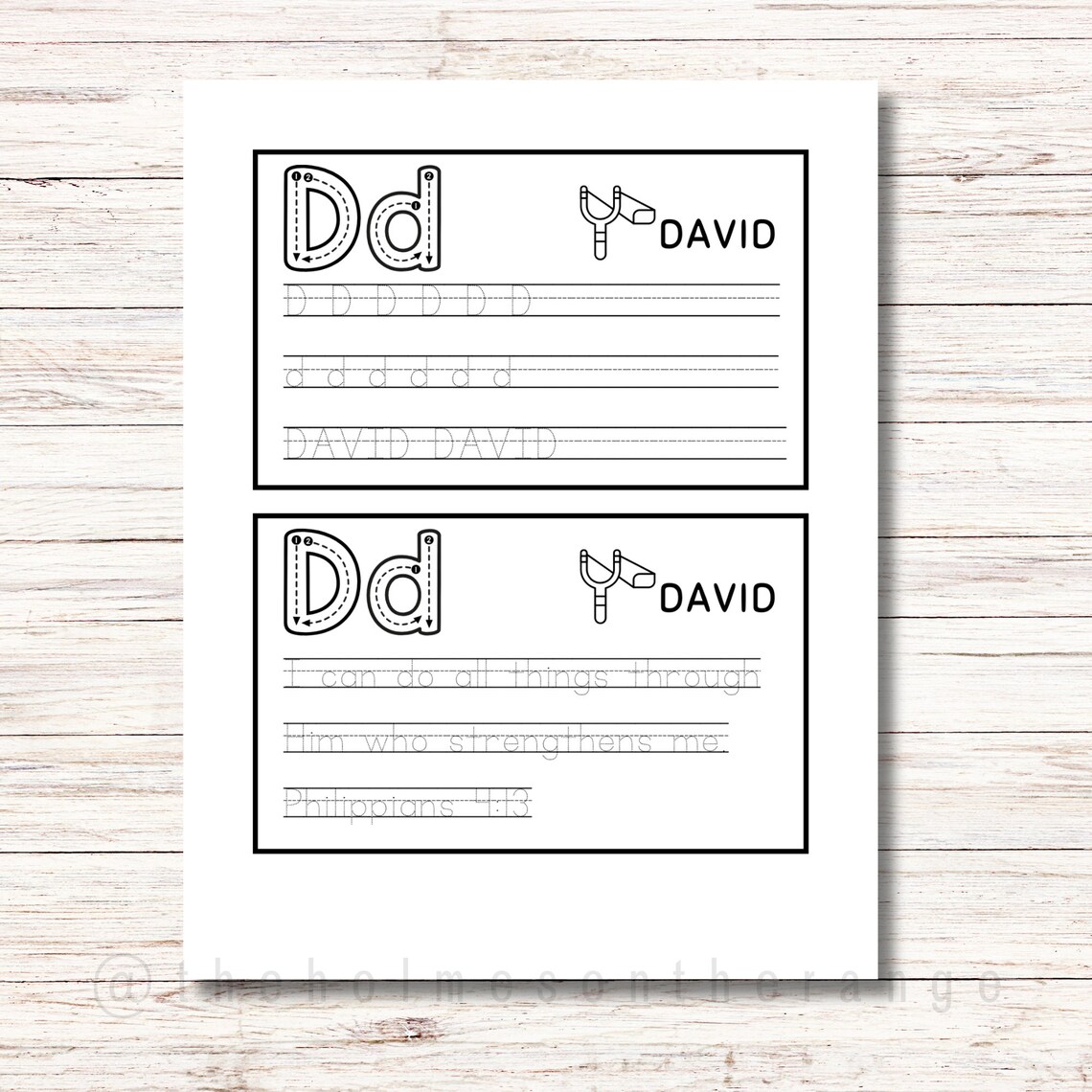 Letter D David Bible Craft for Kids David & Goliath Kids Bible Lesson ...