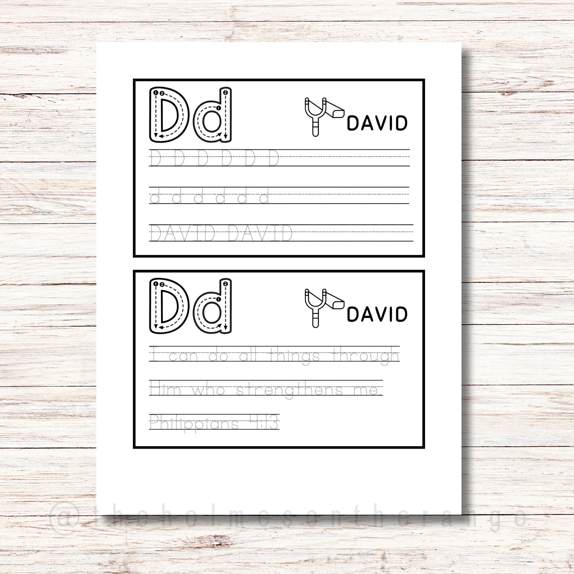 Letter D David Bible Craft for Kids David & Goliath Kids Bible Lesson ...