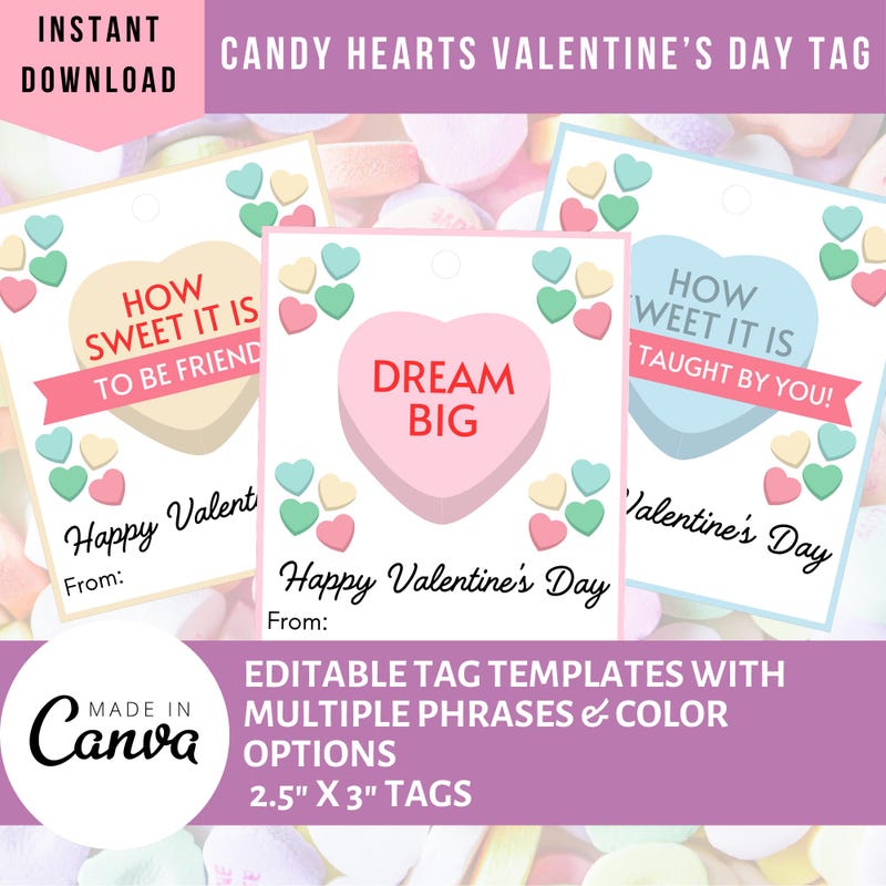 Printable Valentine Tags - Etsy