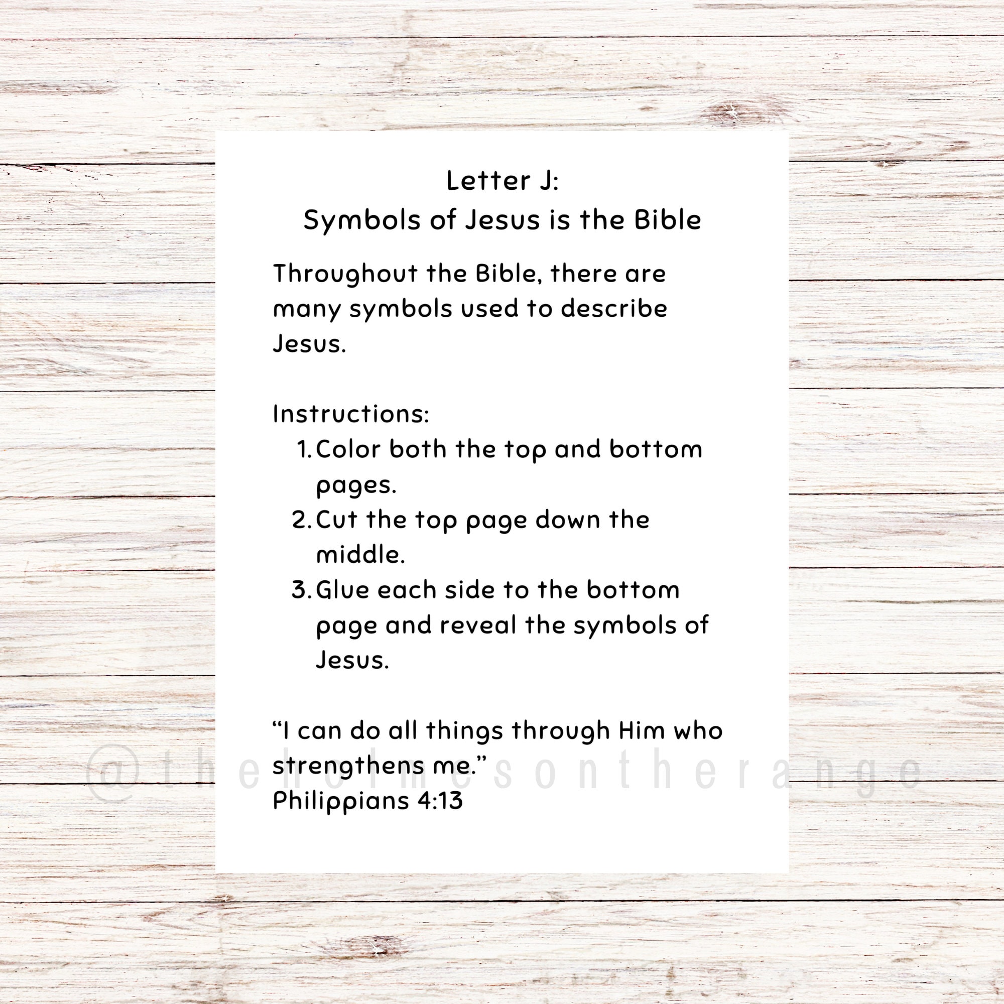 Letter J Jesus Bible Craft Printable for Kids Life of Jesus Bible ...