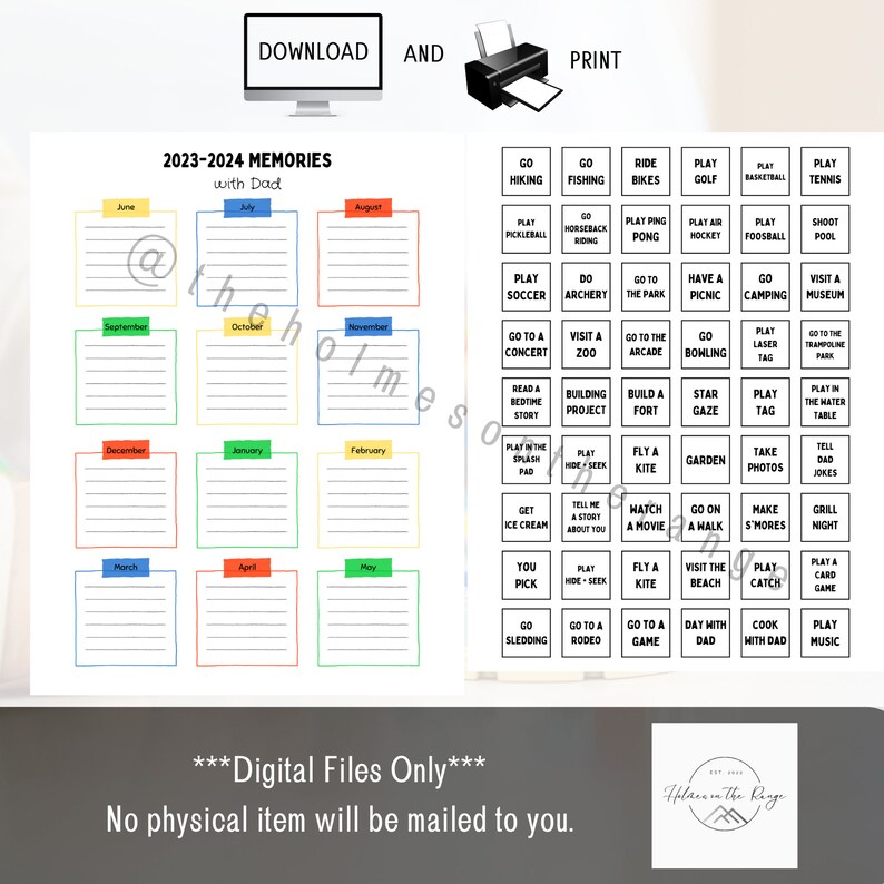 Building Memories With Dad Printable Kid's Craft for - Etsy