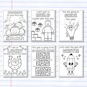 Back to School Coloring Pages and Activity Bundle | All About Me Survey ...