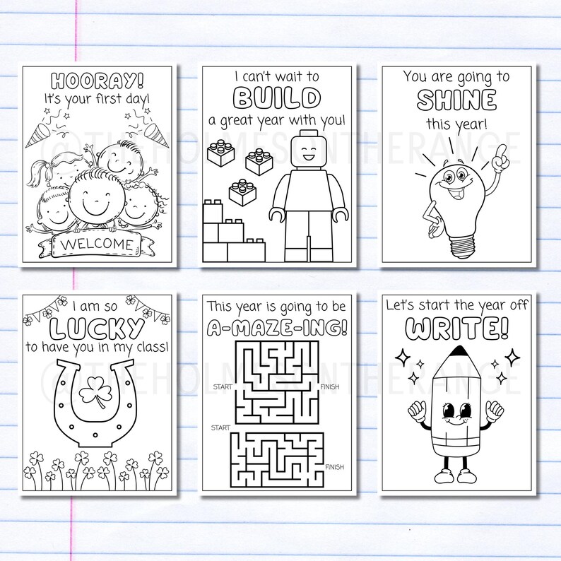 Back to School Coloring Pages and Activity Bundle | All About Me Survey ...