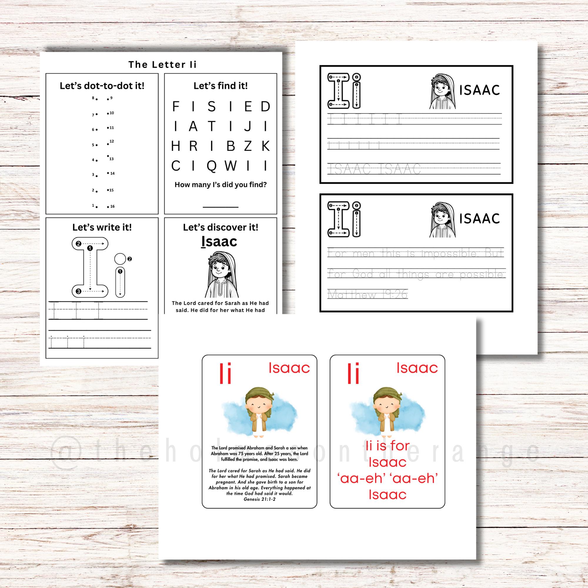 Letter I Isaac Bible Craft for Kids | Abraham & Sarah Kids Bible Lesson ...