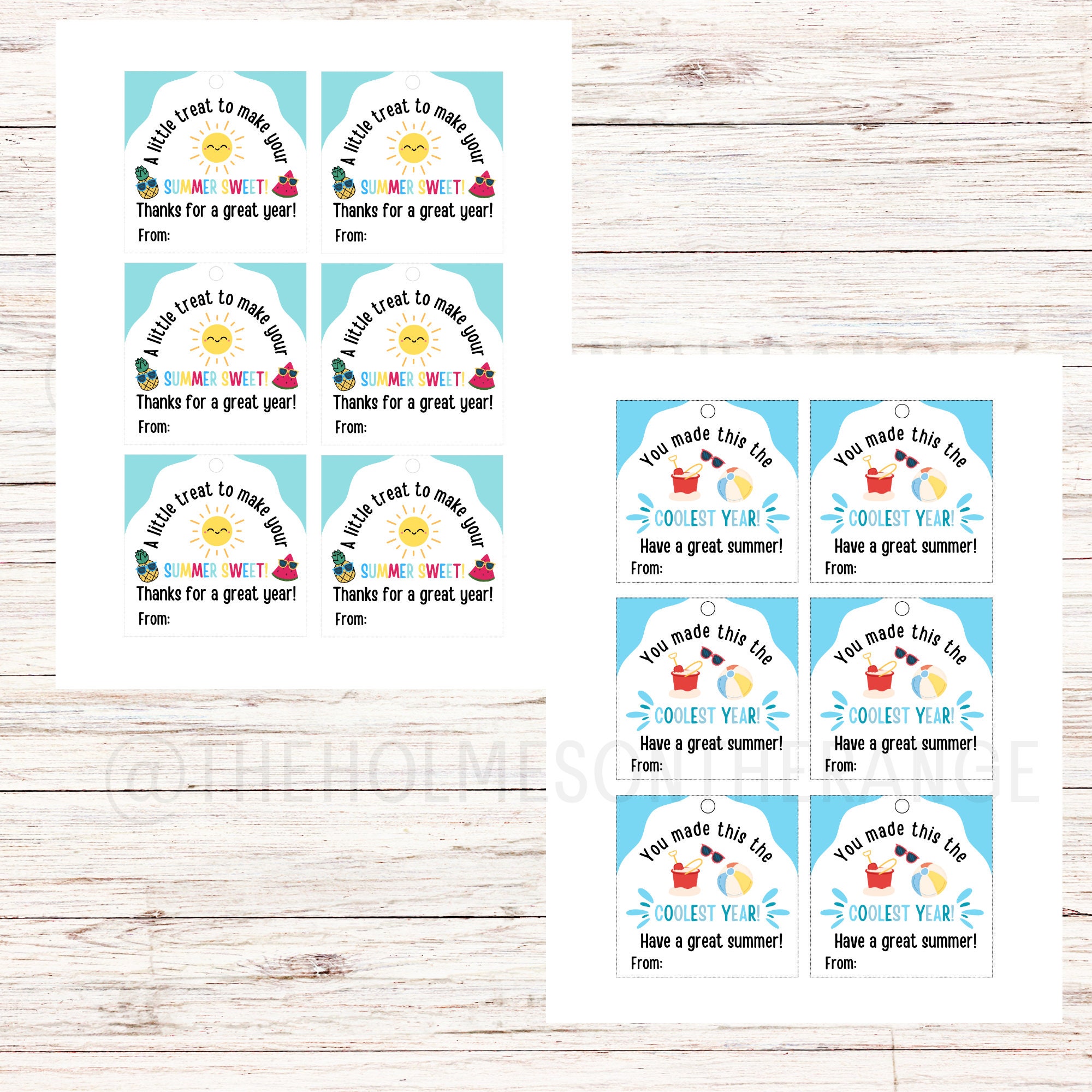 End of the Year Printable Gift Tags for Student Gifts and Teacher Gifts ...