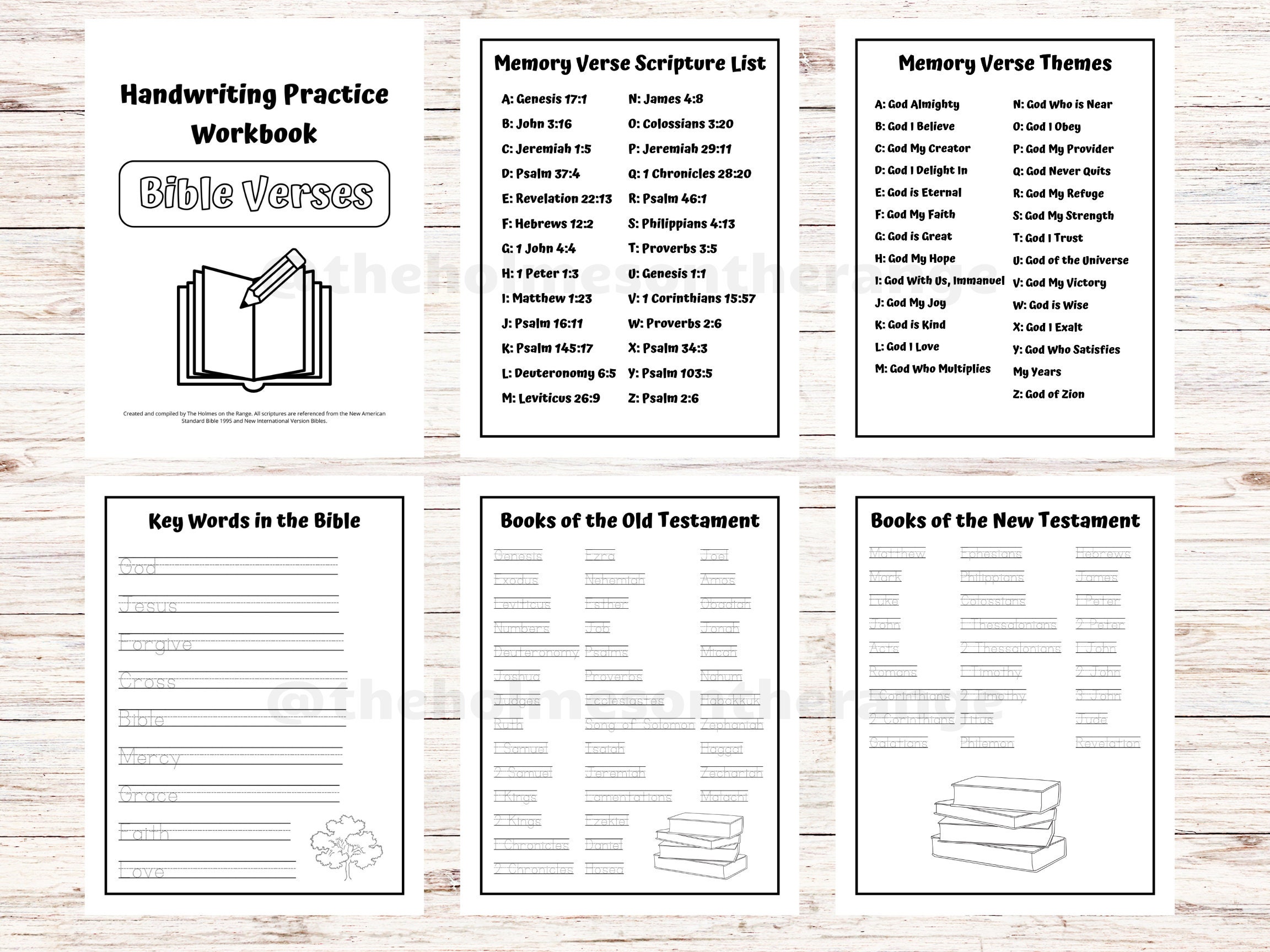 Handwriting Practice Sheets Printable PDF, Bible Verse Theme, Learn ...