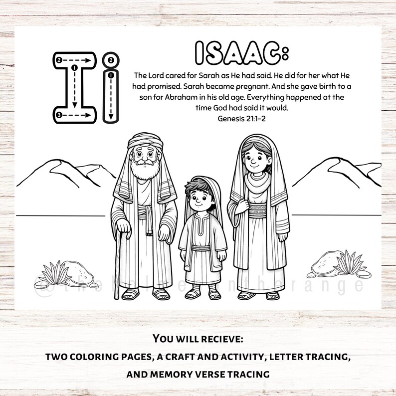 Letter I Isaac Bible Craft for Kids Abraham & Sarah Kids Bible Lesson ...