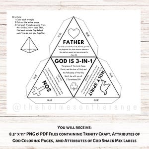Attributes of God Snack Mix Label, Bible Verse Coloring Pages, Trinity ...