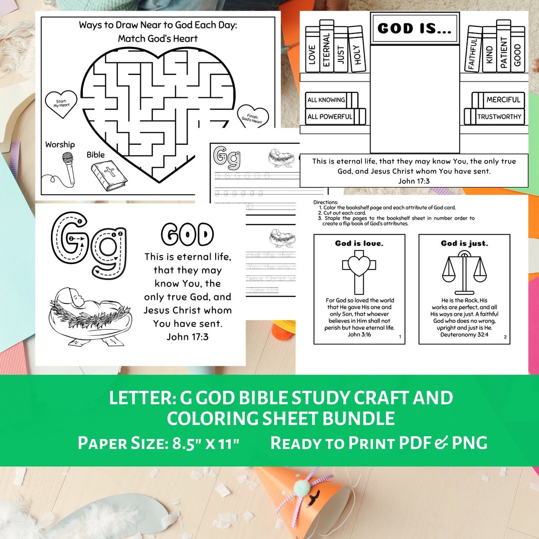 Letter G God Bible Craft for Kids Attributes of God Activity Kids Bible ...