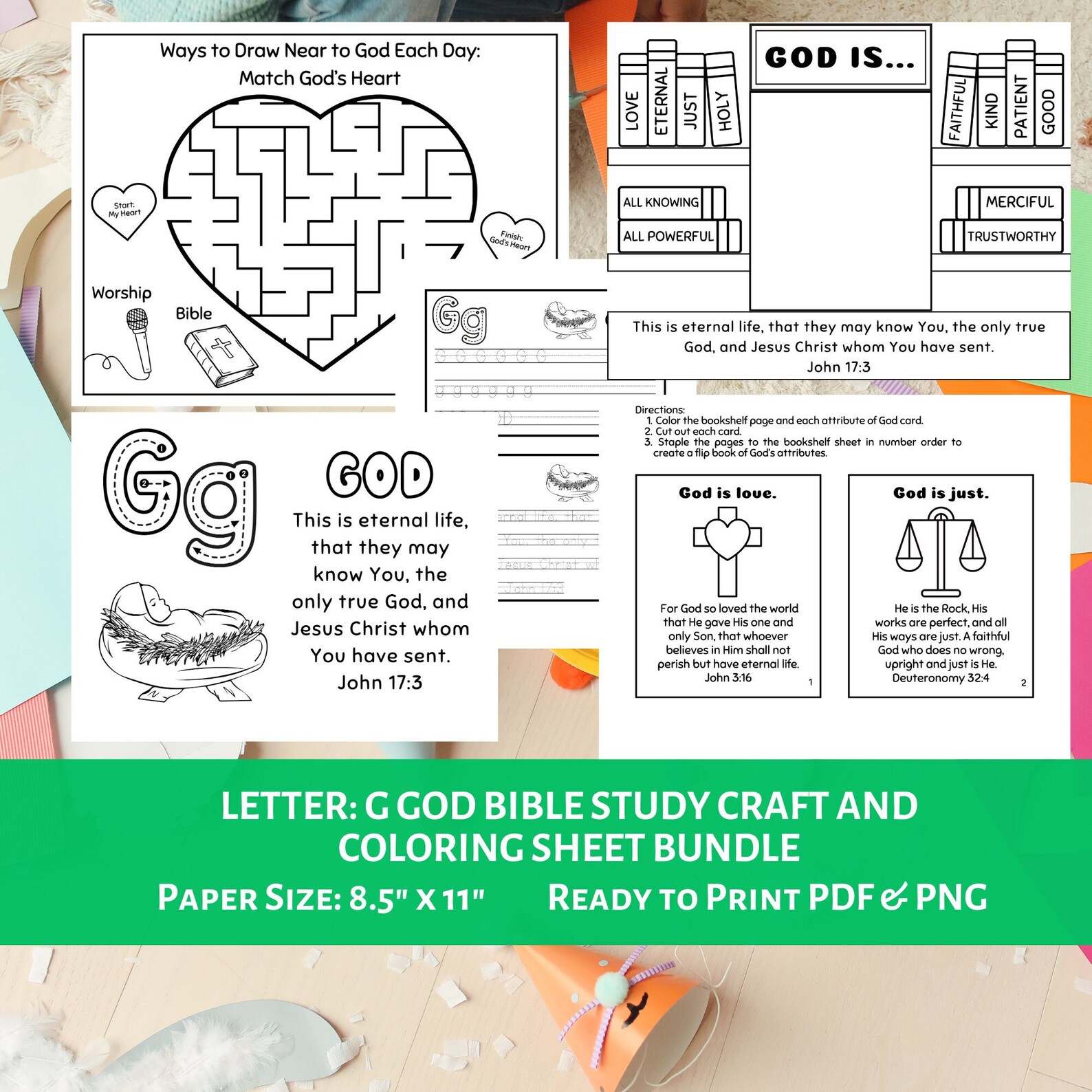 Letter G God Bible Craft for Kids Attributes of God Activity Kids Bible ...