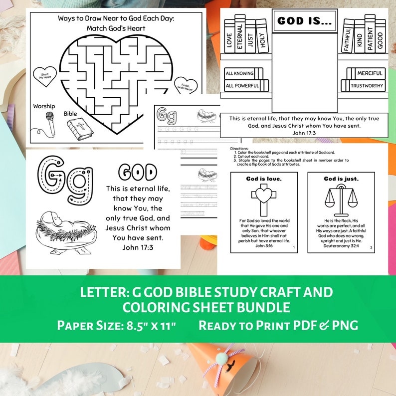 Letter G God Bible Craft for Kids Attributes of God Activity Kids Bible ...
