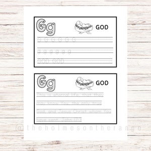 Letter G God Bible Craft for Kids Attributes of God Activity Kids Bible ...