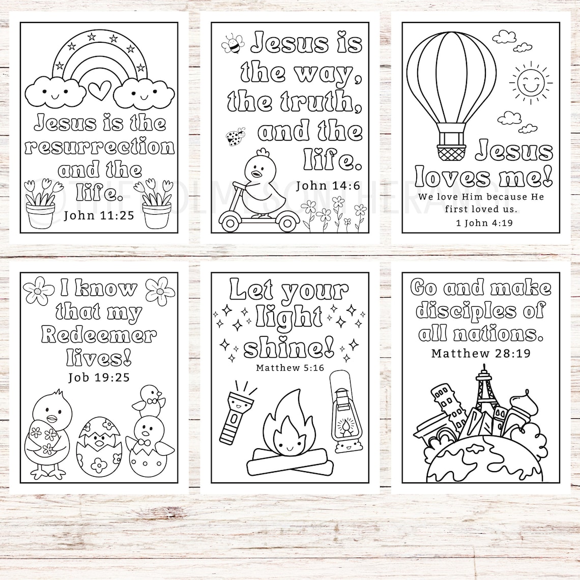 Easter Bible Verse Coloring Pages & Activities Kids Easter Printable ...