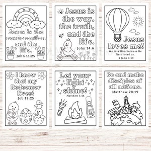 Easter Bible Verse Coloring Pages & Activities | Kids Easter Printable ...
