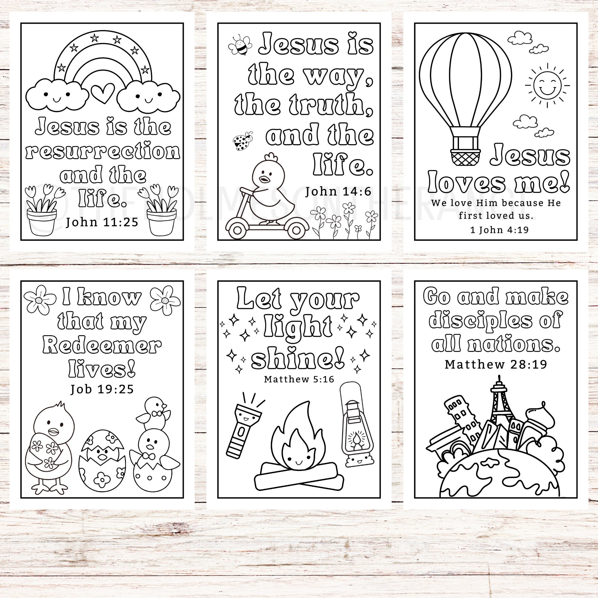 Easter Bible Verse Coloring Pages & Activities | Kids Easter Printable ...