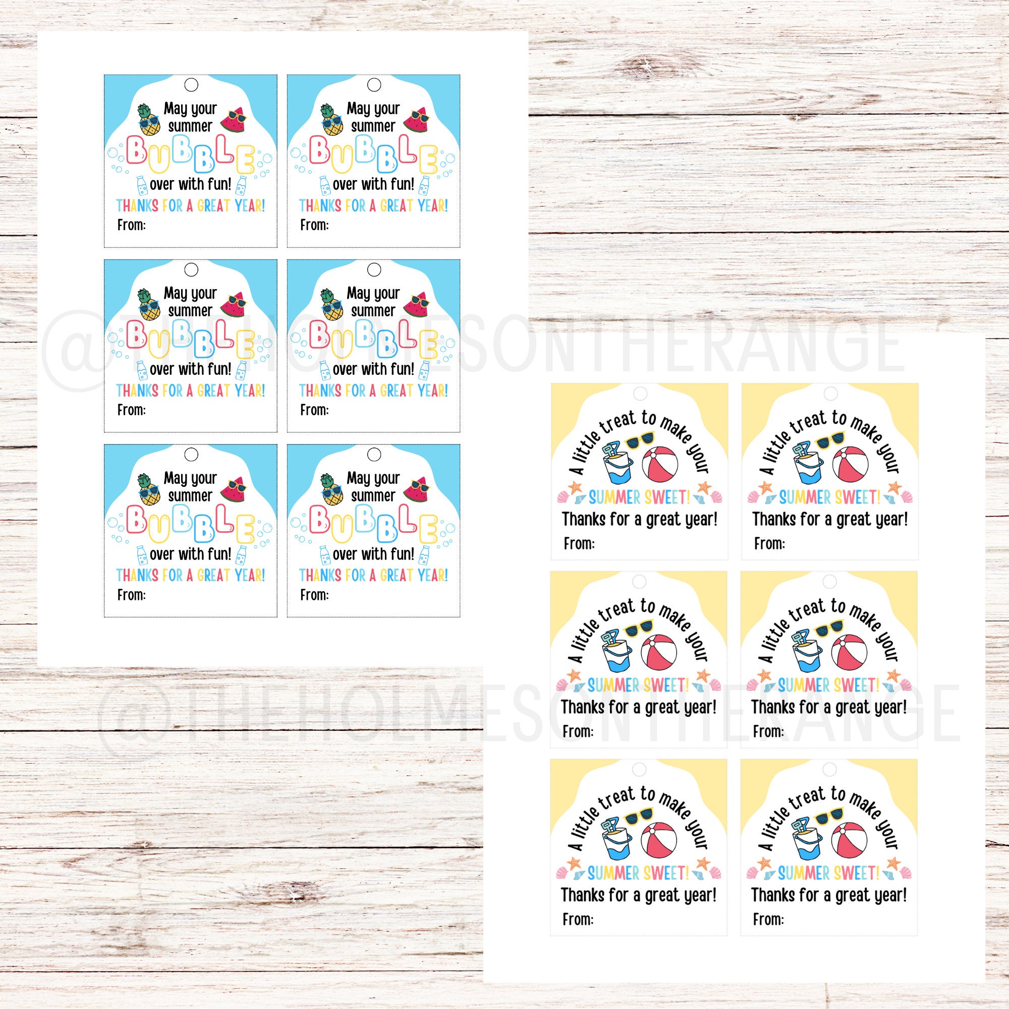 End of the Year Printable Gift Tags for Student Gifts and Teacher Gifts ...