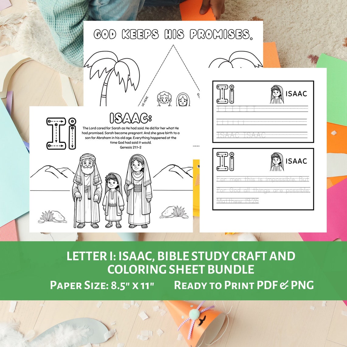 Letter I Isaac Bible Craft for Kids Abraham & Sarah Kids Bible Lesson ...