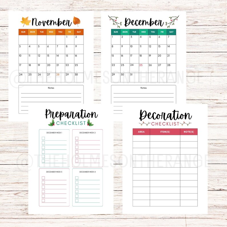 Christmas Planner Template | Printable Christmas Planner | Digital ...