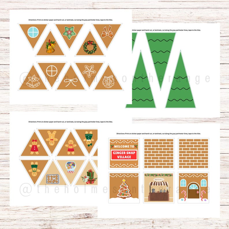 Gingerbread House Magnetic Tile Printable Activity Bundle | Gingerbread ...