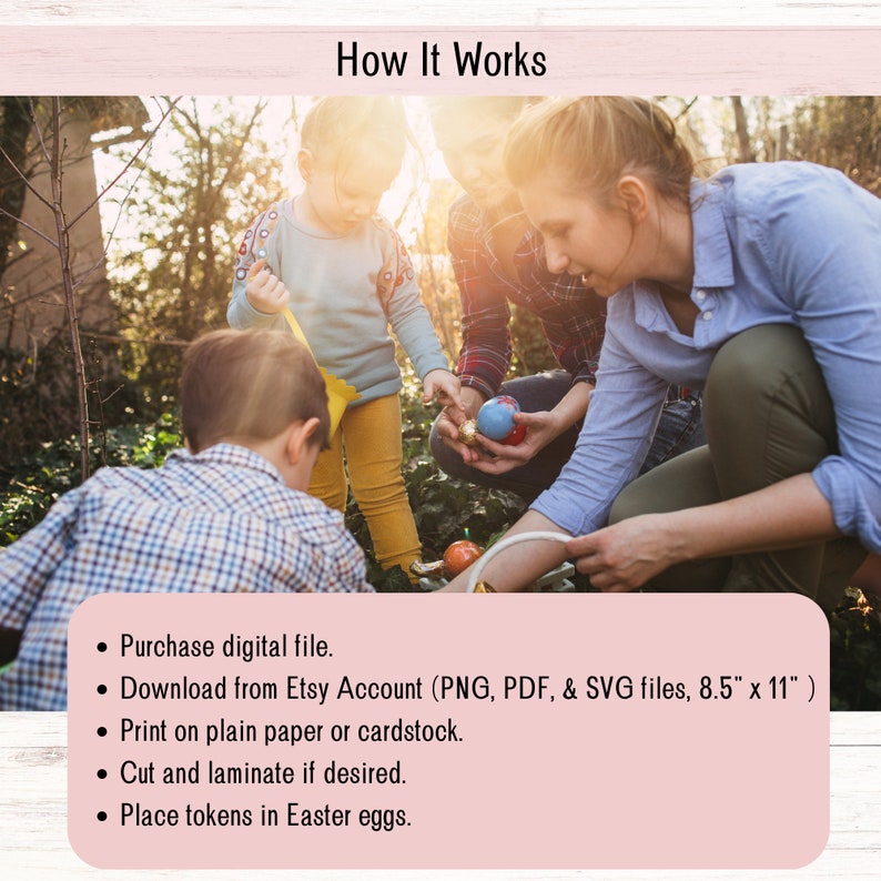 Easter Egg Reward Tokens Printable | Easter Basket Token | Digital ...