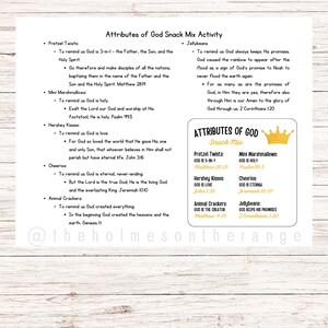 Attributes of God Snack Mix Label, Bible Verse Coloring Pages, Trinity ...