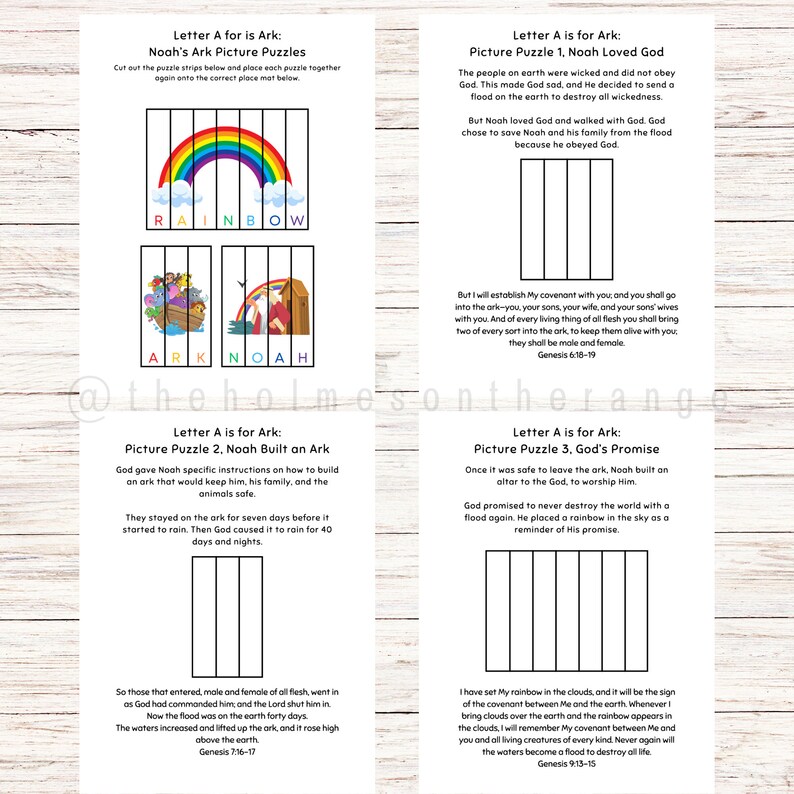 Noah's Ark Bible Study Craft for Kids Letter A Ark Bible Crafts and ...