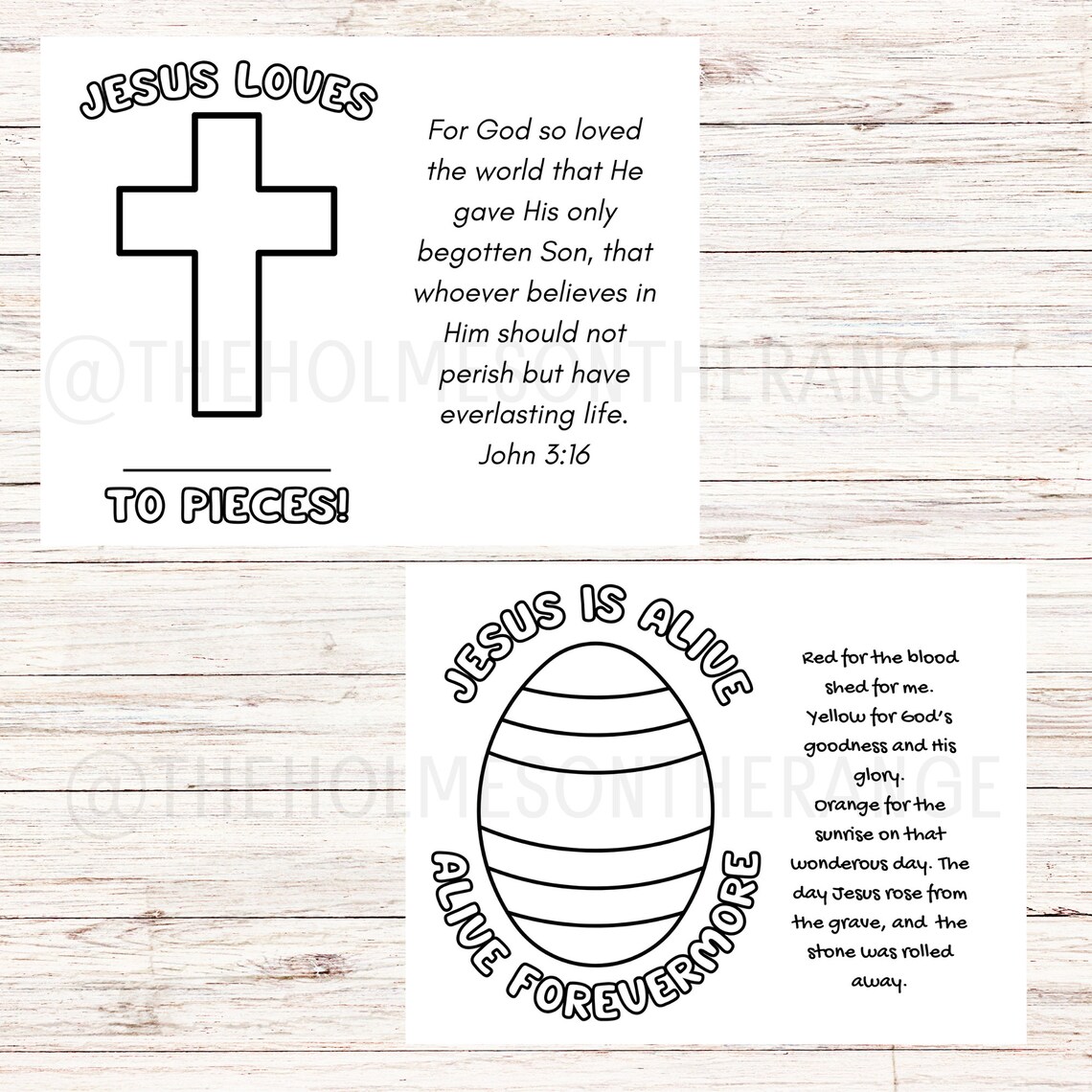 Easter Egg Bible Verse Coloring Bundle Kids Easter Printable Crafts and ...