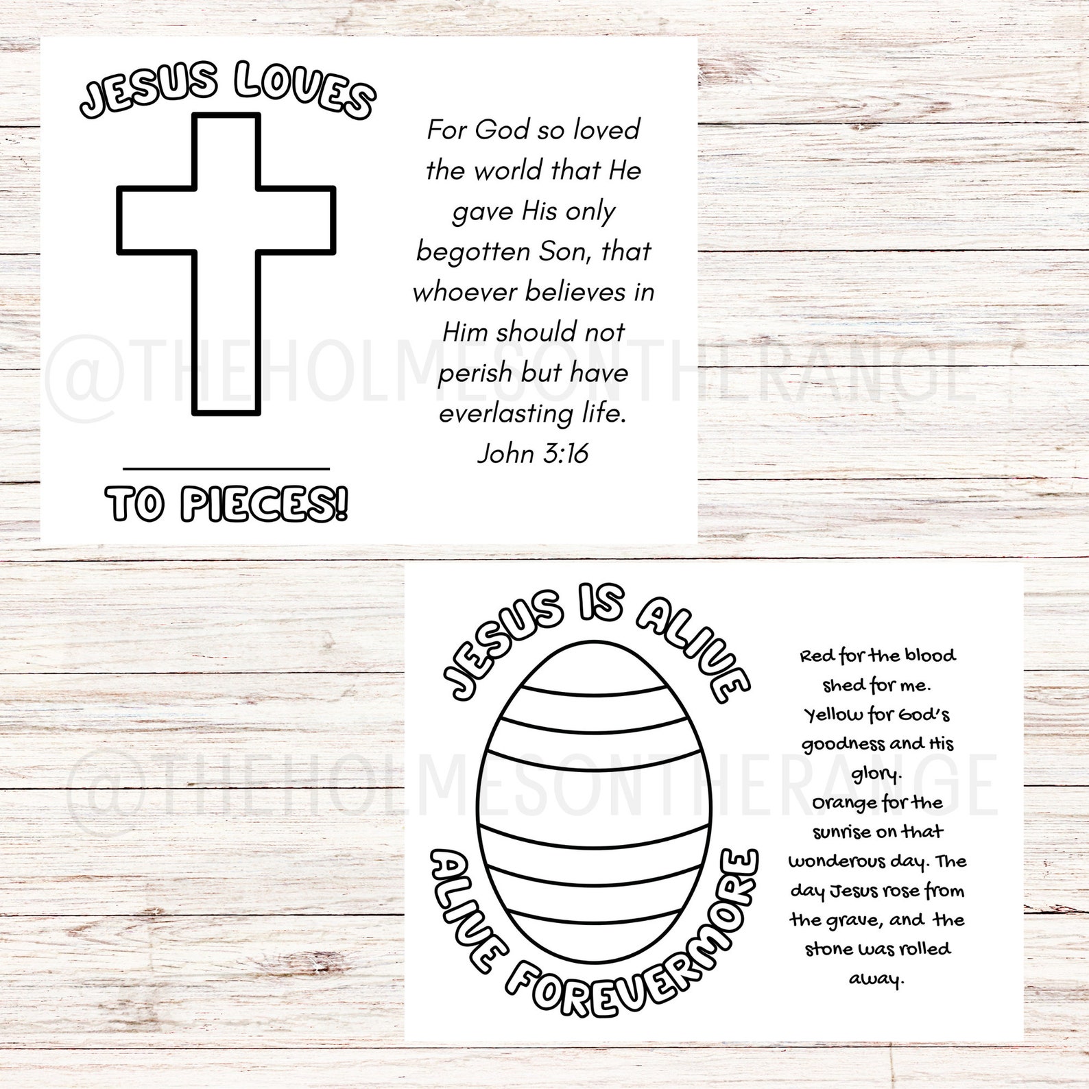 Easter Egg Bible Verse Coloring Bundle Kids Easter Printable Crafts and ...