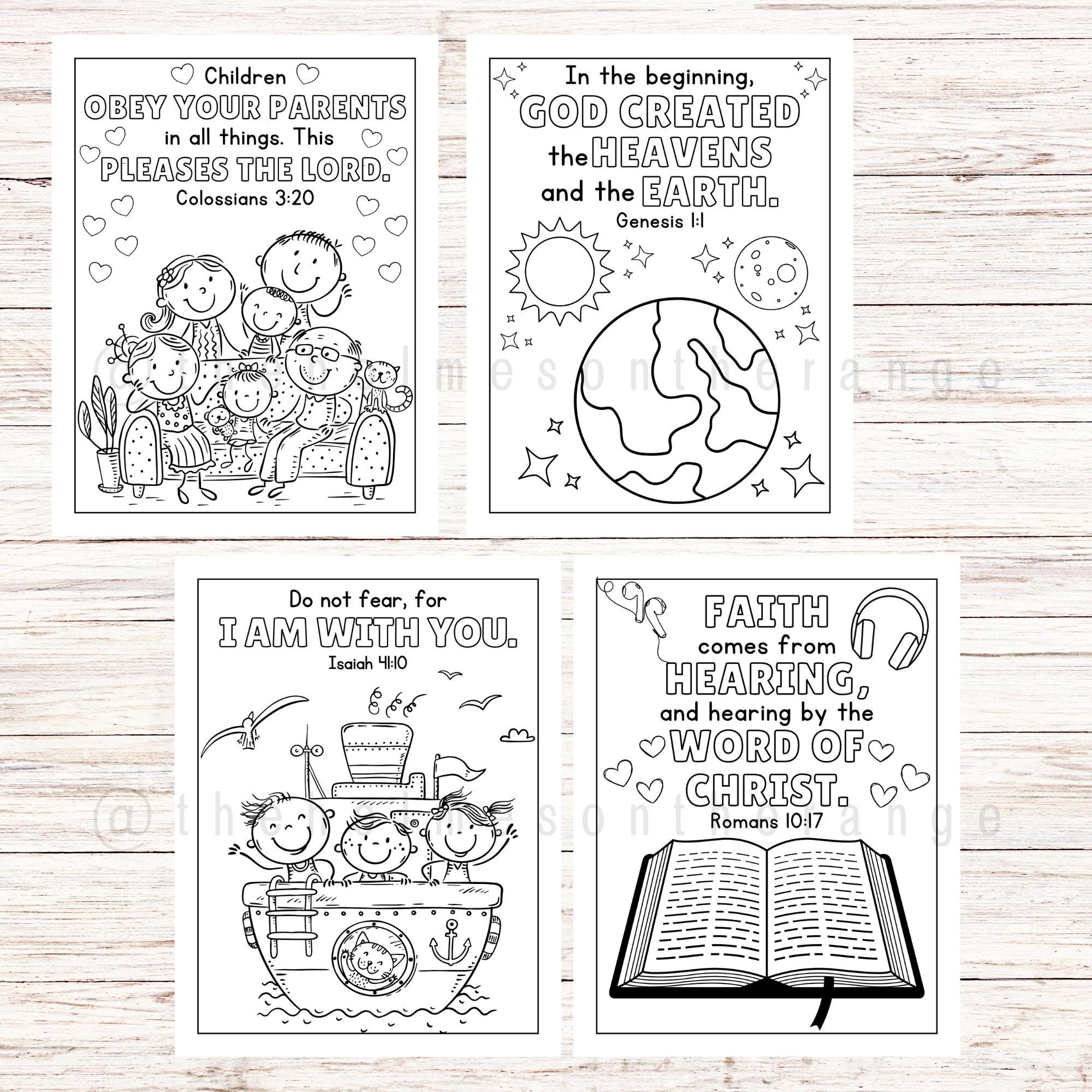 Bible Verse Coloring Pages for Kids | Memory Verse Coloring Pages ...