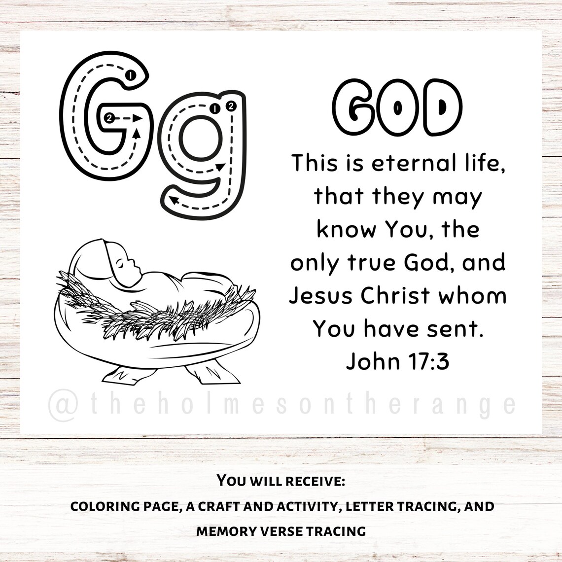 Letter G God Bible Craft for Kids Attributes of God Activity Kids Bible ...