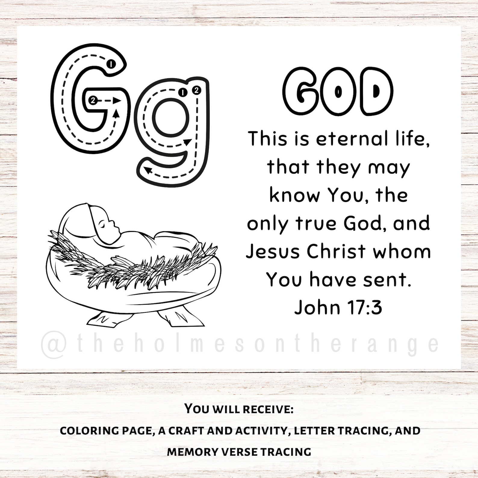 Letter G God Bible Craft for Kids Attributes of God Activity Kids Bible ...