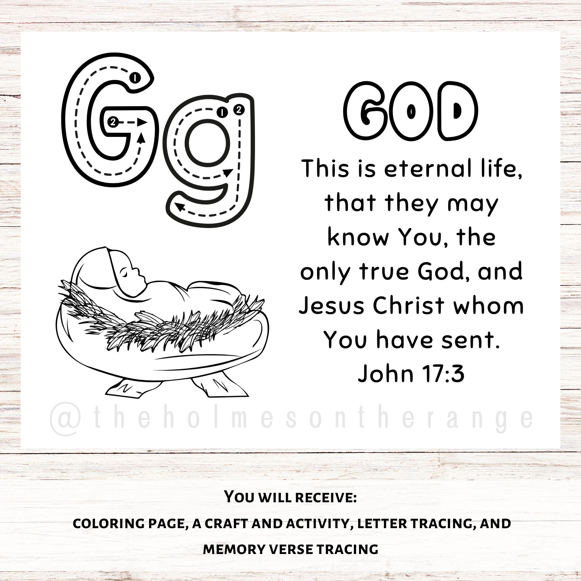 Letter G God Bible Craft for Kids Attributes of God Activity Kids Bible ...