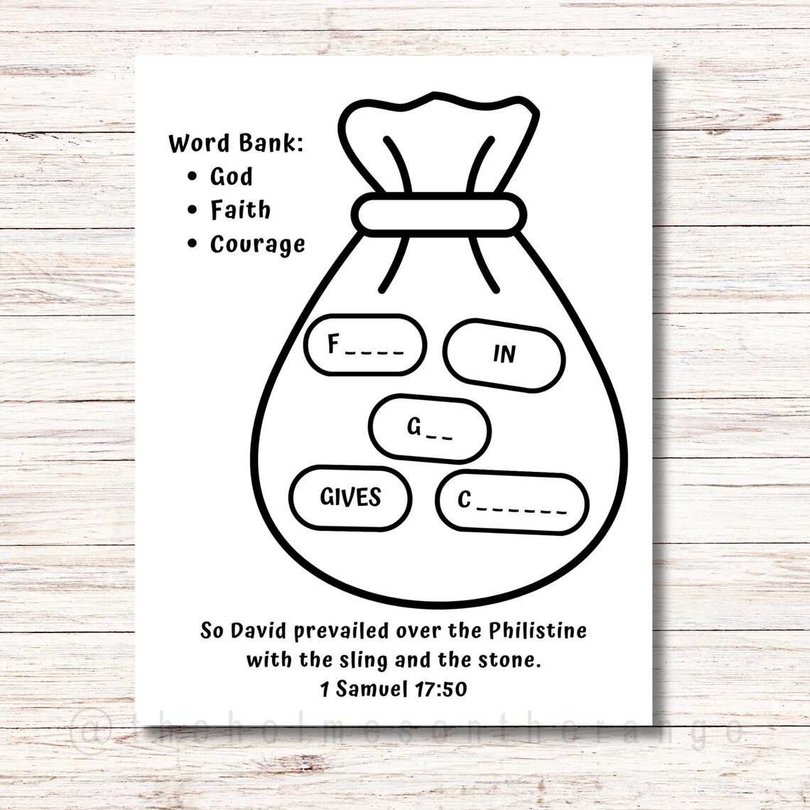 Letter D David Bible Craft for Kids David & Goliath Kids Bible Lesson ...