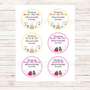 End of Year Play Doh Lid Label Template Summer Classroom Non-candy Gift ...
