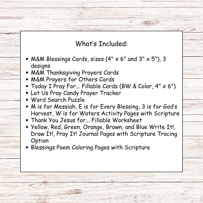 Fall M&M Prayer Cards and Blessing Tags | Candy Thanksgiving Gift Tag ...