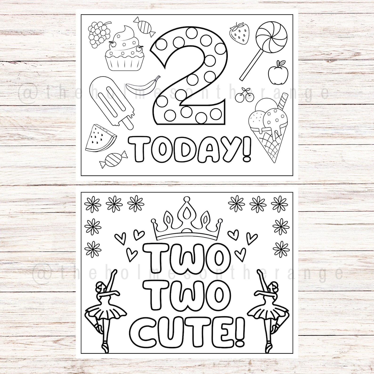Birthday Party Coloring Sheets for Kids 2nd Birthday | Printable Kids ...