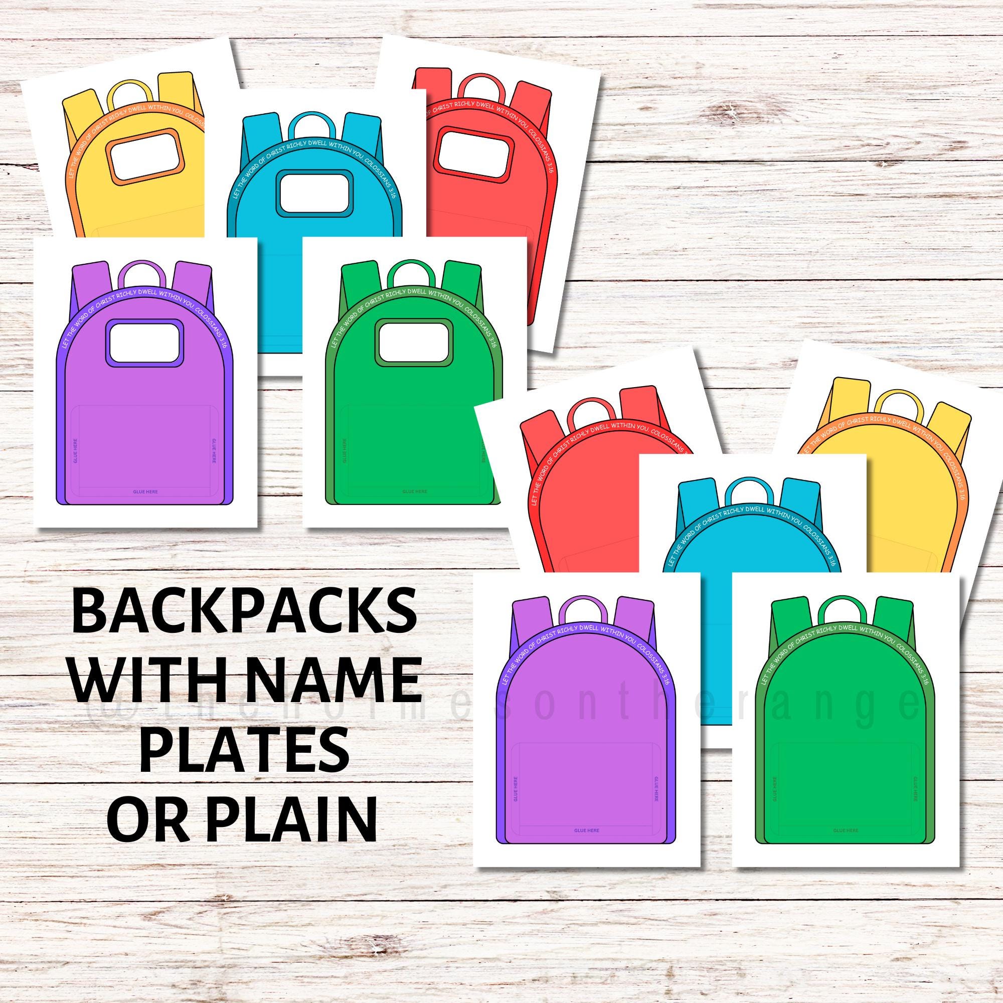 Back to School Bible Craft for Kids | Backpack Scripture Craft | Back ...