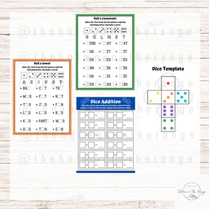 Dice Games for Kids | Preschool Kindergarten Math Reading Writing ...