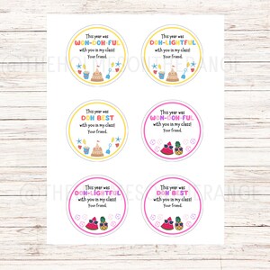 End of Year Play Doh Lid Label Template Summer Classroom Non-candy Gift ...