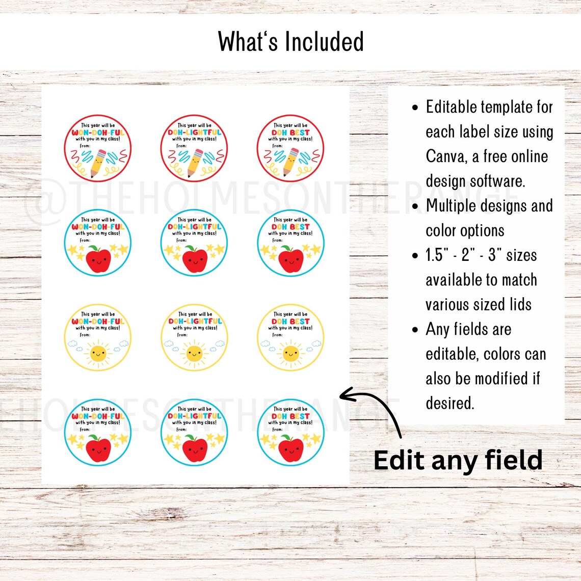 Back to School Play Doh Lid Label Template First Day of School ...